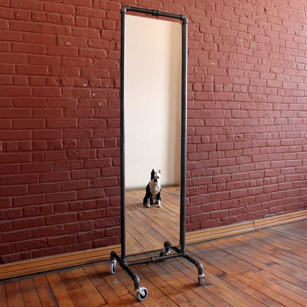 Mobile Mirror with Pipe Frame – Local Delivery Only | Monroe Trades